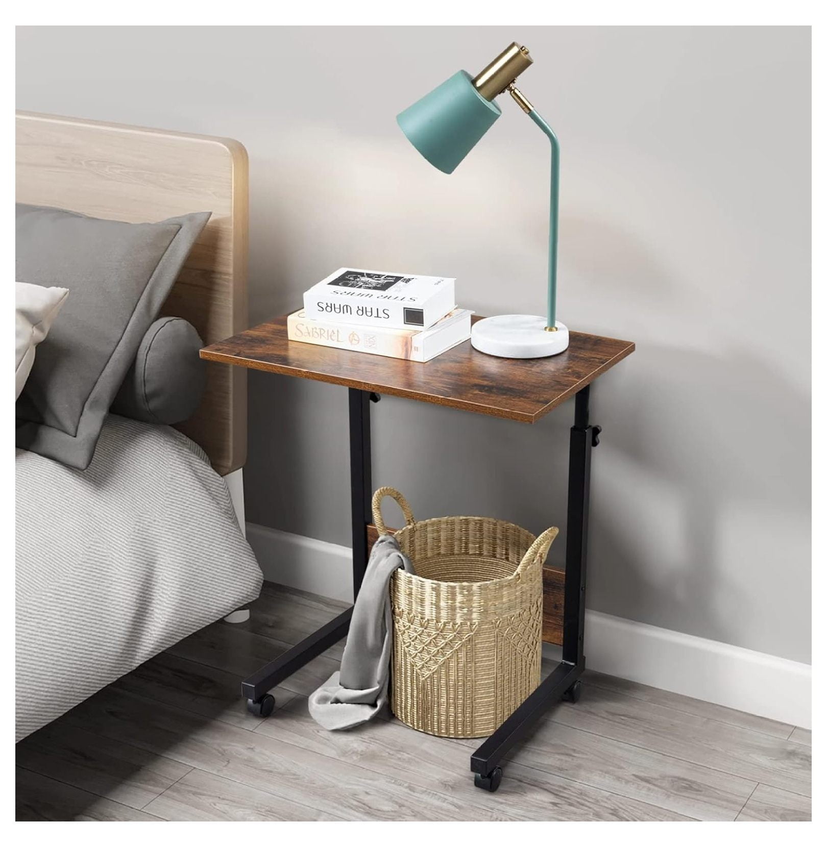 Rolling Sofa Side Snack Table Portable Laptop Computer Desk Stand with ...