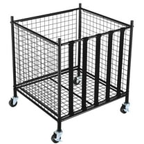 Trigon Sports Lockable Ball Storage Cart, Indoor Outdoor Rolling Ball ...