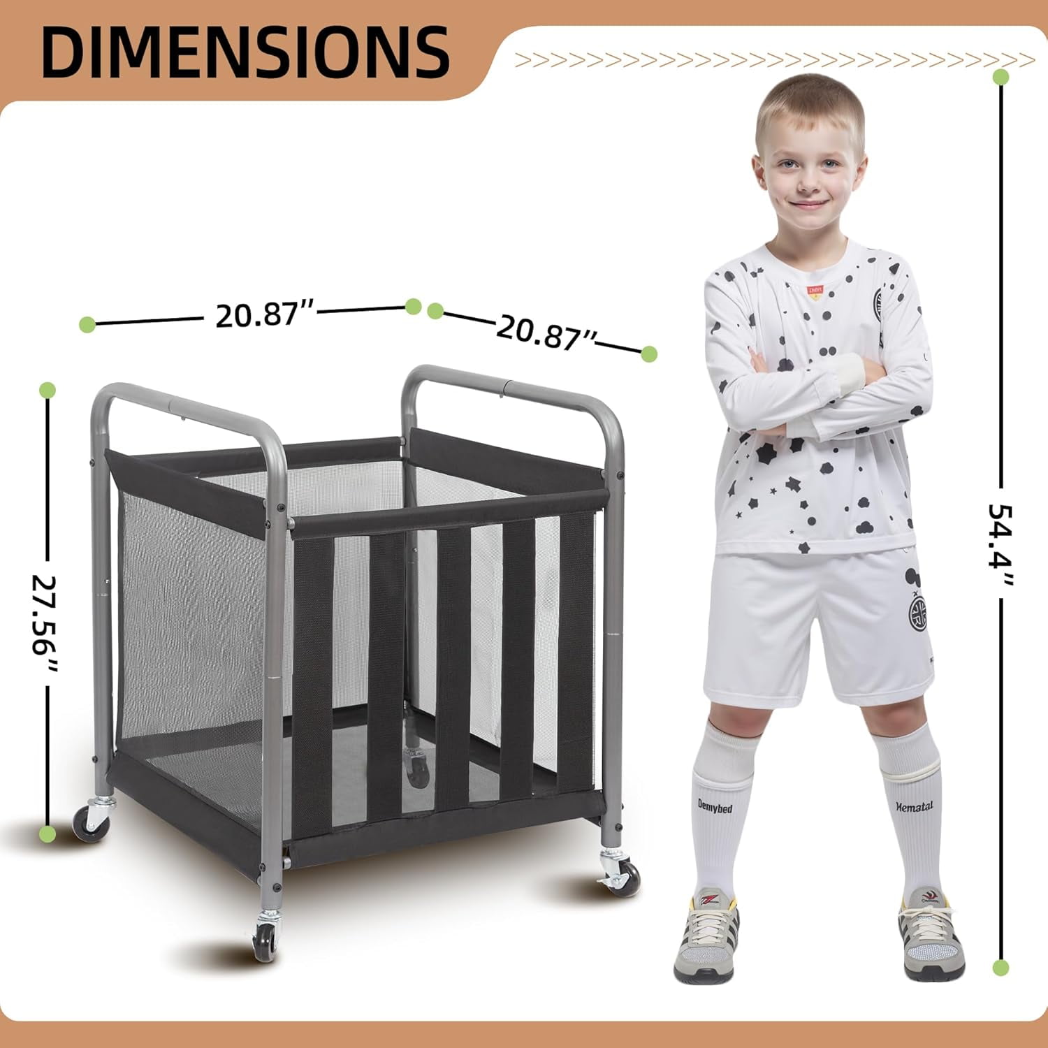 Rolling Sports Cart with Steel Construction & Smooth Wheels for Garage ...