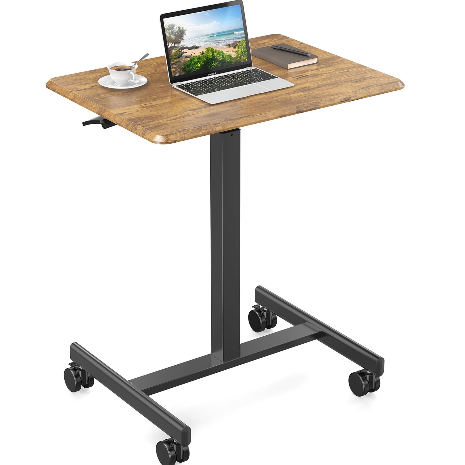 Rolling Standing Computer Table - Height Adjustable For Offices Mobile ...