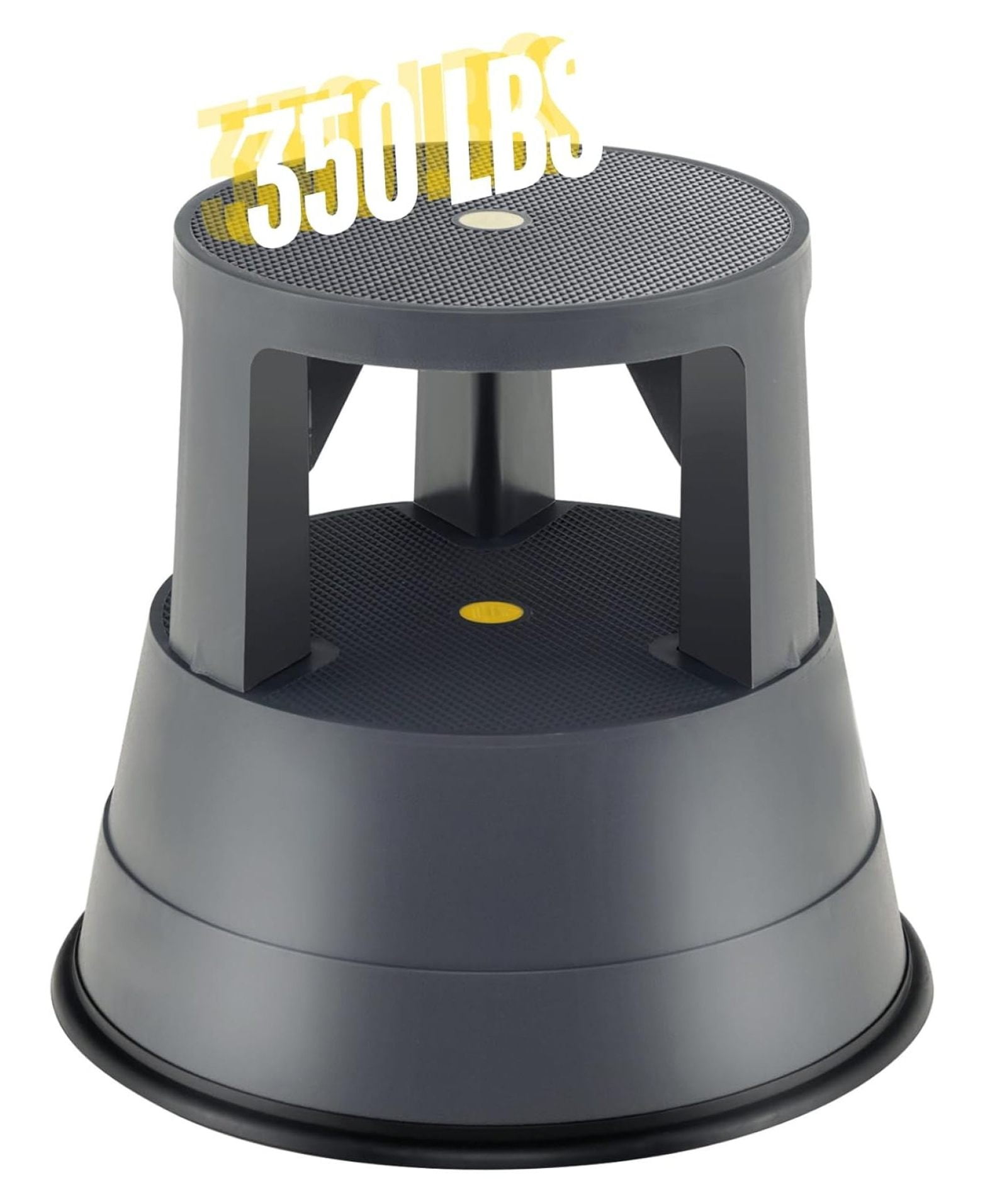 Rolling Step Stool, Kick Stool Holds up to 350 lbs, Round Library Stool ...