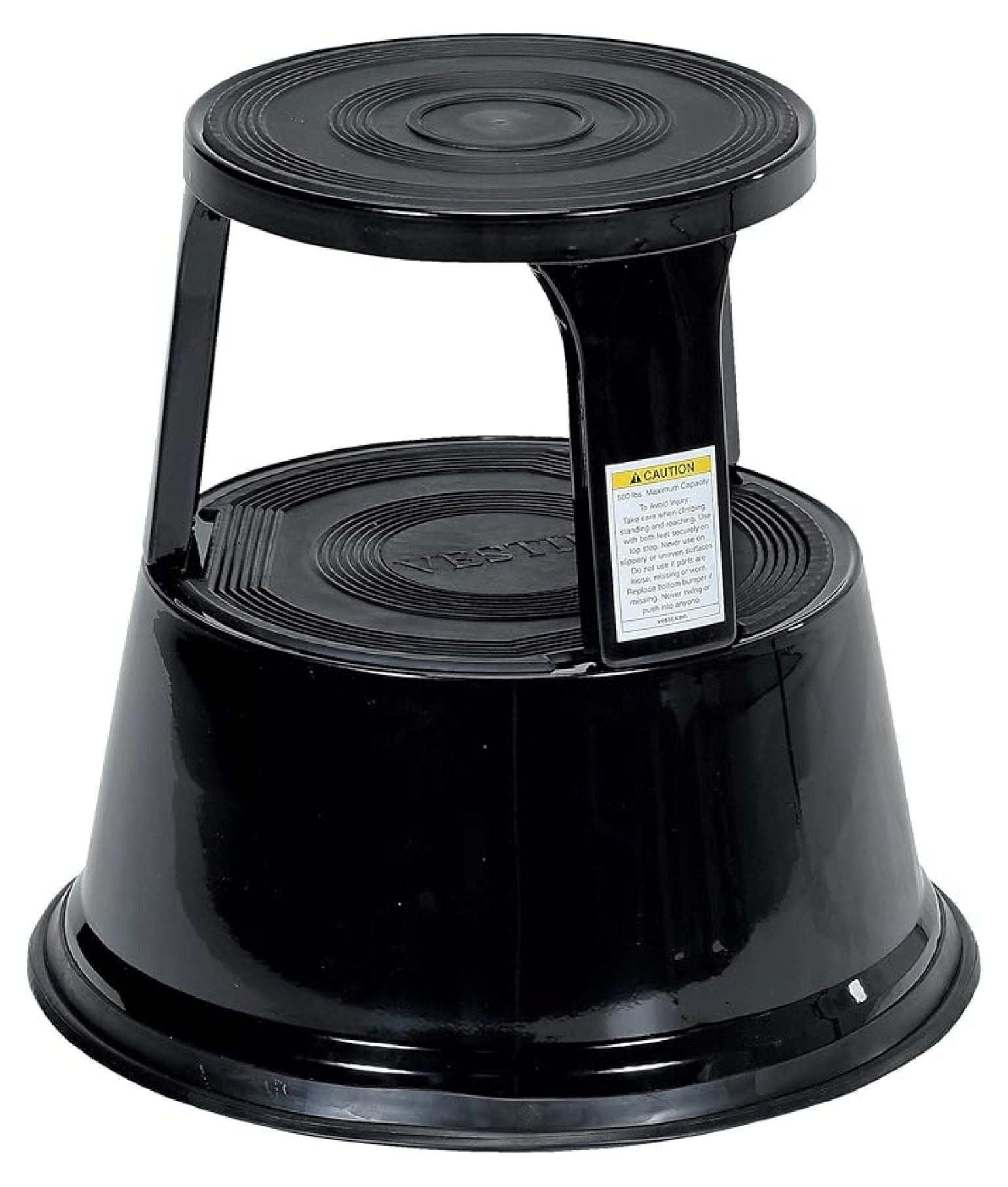 Rolling Step Stool - Steel Construction, 500 lbs Capacity, Powder Coat ...