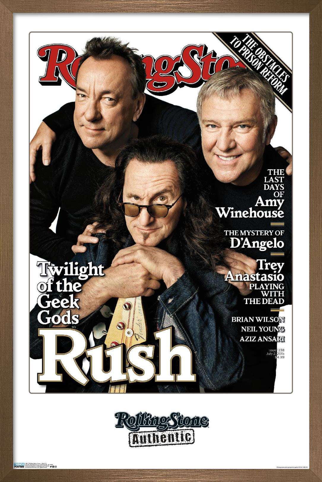 Rolling Stone Magazine - Rush 15 Wall Poster, 14.725" x 22.375", Framed ...