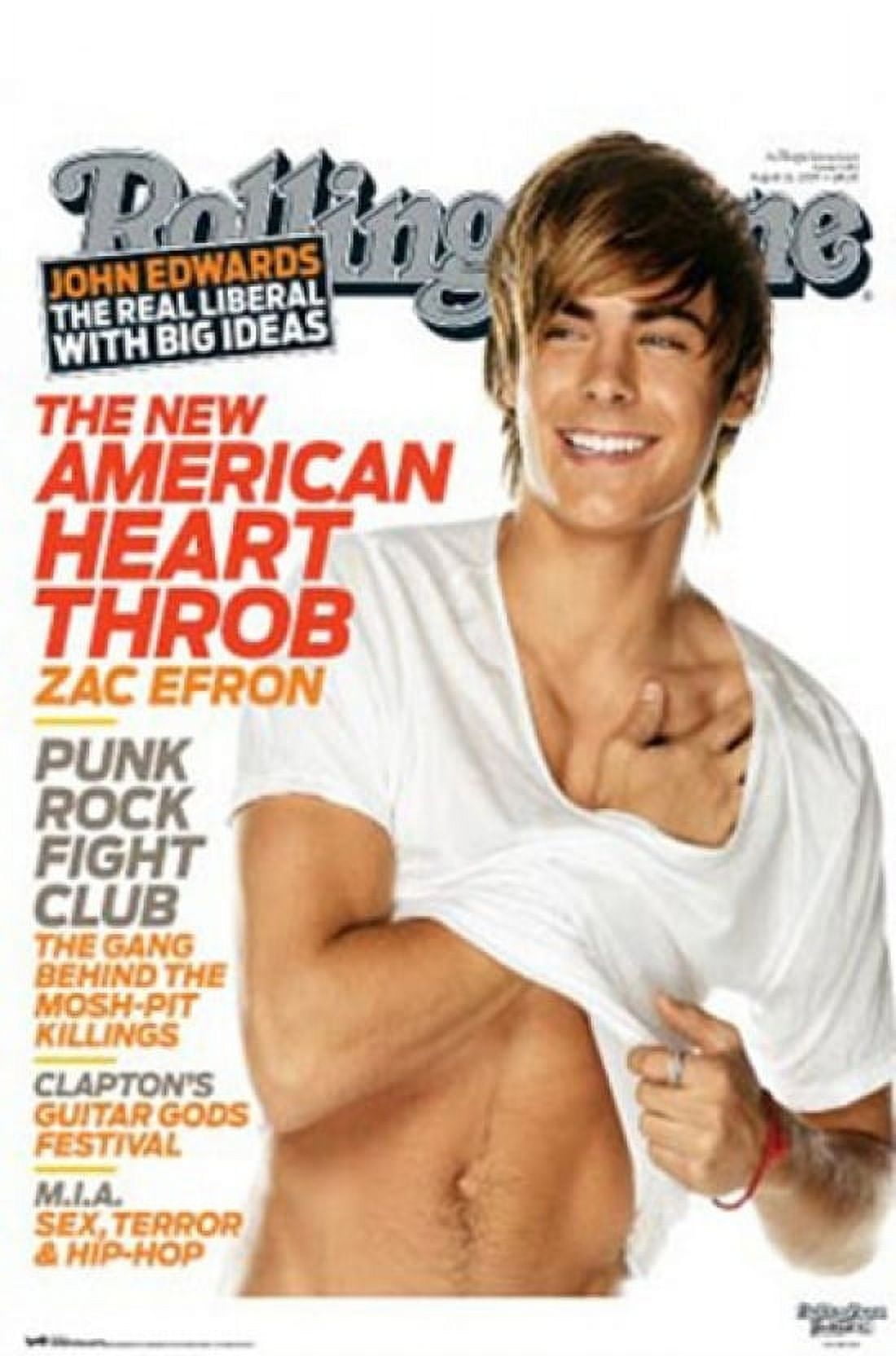 Rolling Stone - Zac Efron Laminated Poster Print (22 x 34) - Walmart.com