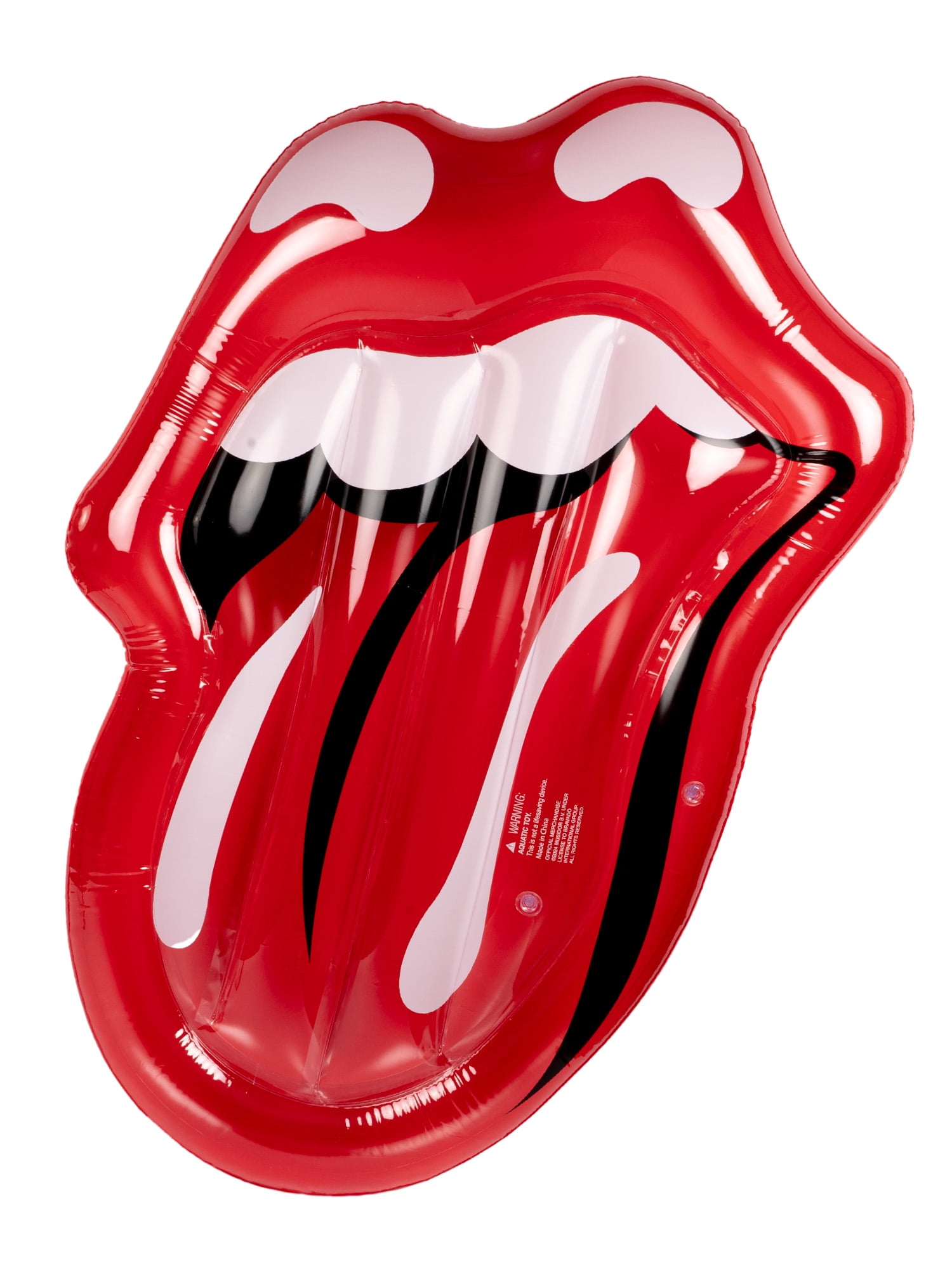 Rolling Stones 48" x 75" Inflatable Swim Tube Mouth Pool Raft Float ...