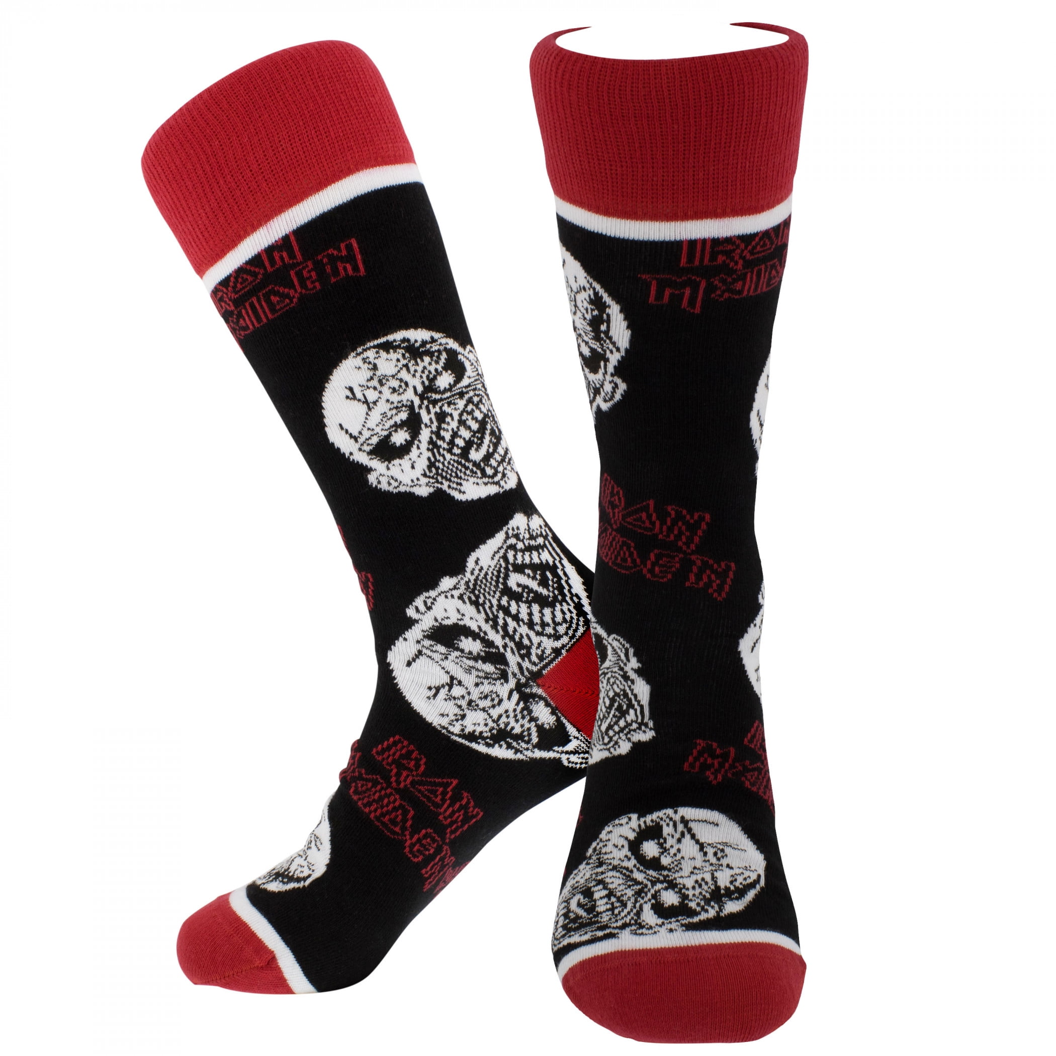 Rolling Stones 889311 Iron Maiden Eddie Skulls Crew Socks - Black ...
