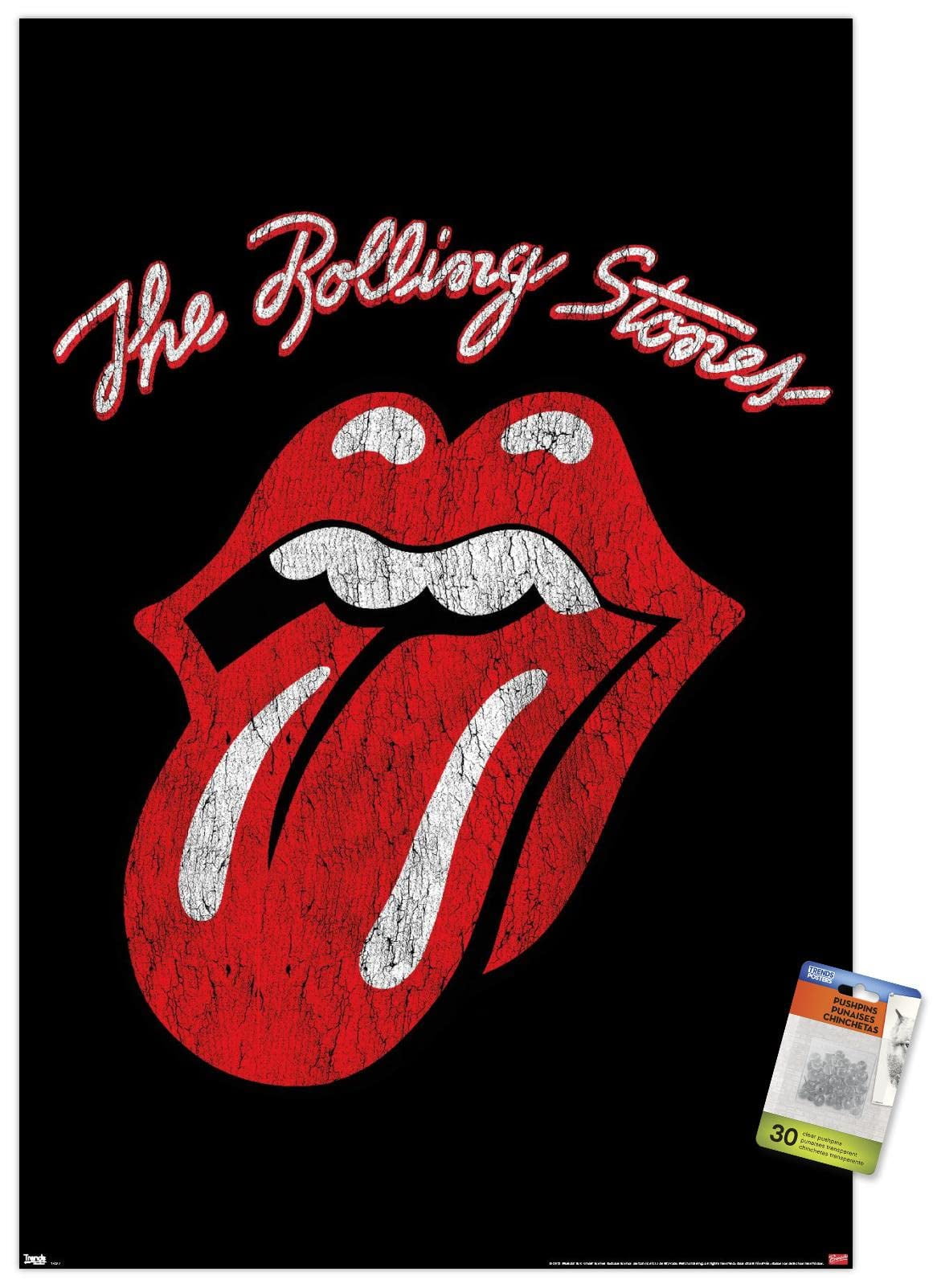 Rolling Stones - Classic Logo Wall Poster with Push Pins - Walmart.com