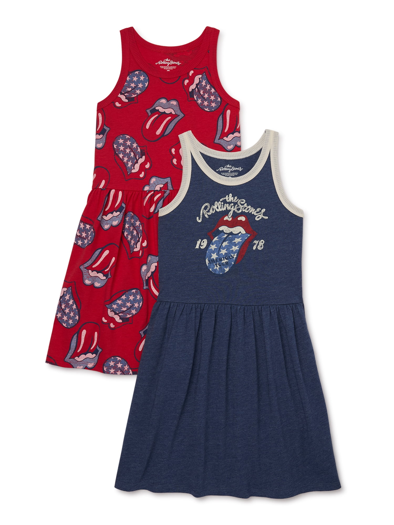 Rolling Stones Girls Tank Dress 2-Pack Style for Sizes 4-16 - Walmart.com