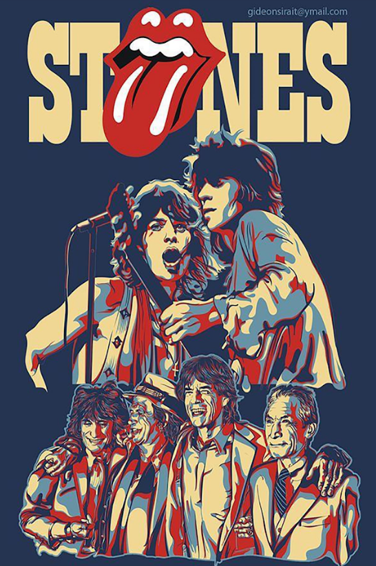 Rolling Stones Poster 24x36 Legendary Rock Band Iconic Music Art ...