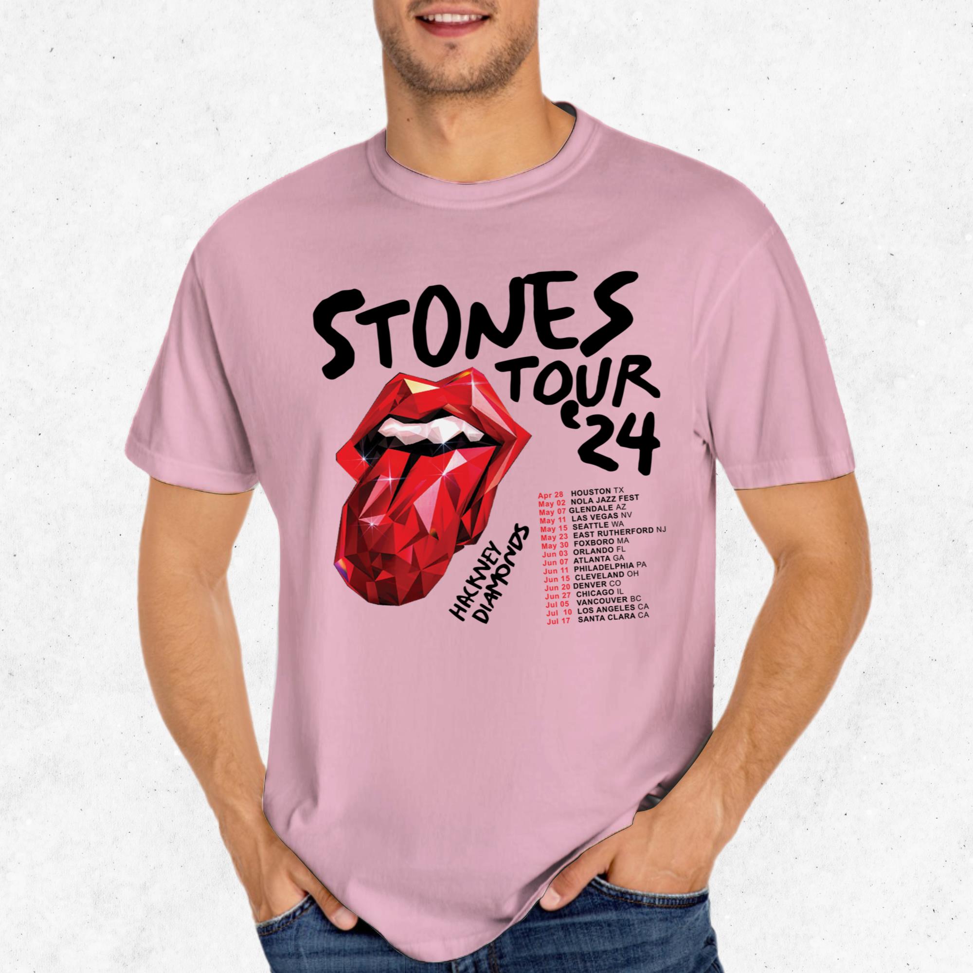 Rolling Stones Tour 2024 White T-Shirt - Official Concert Apparel ...