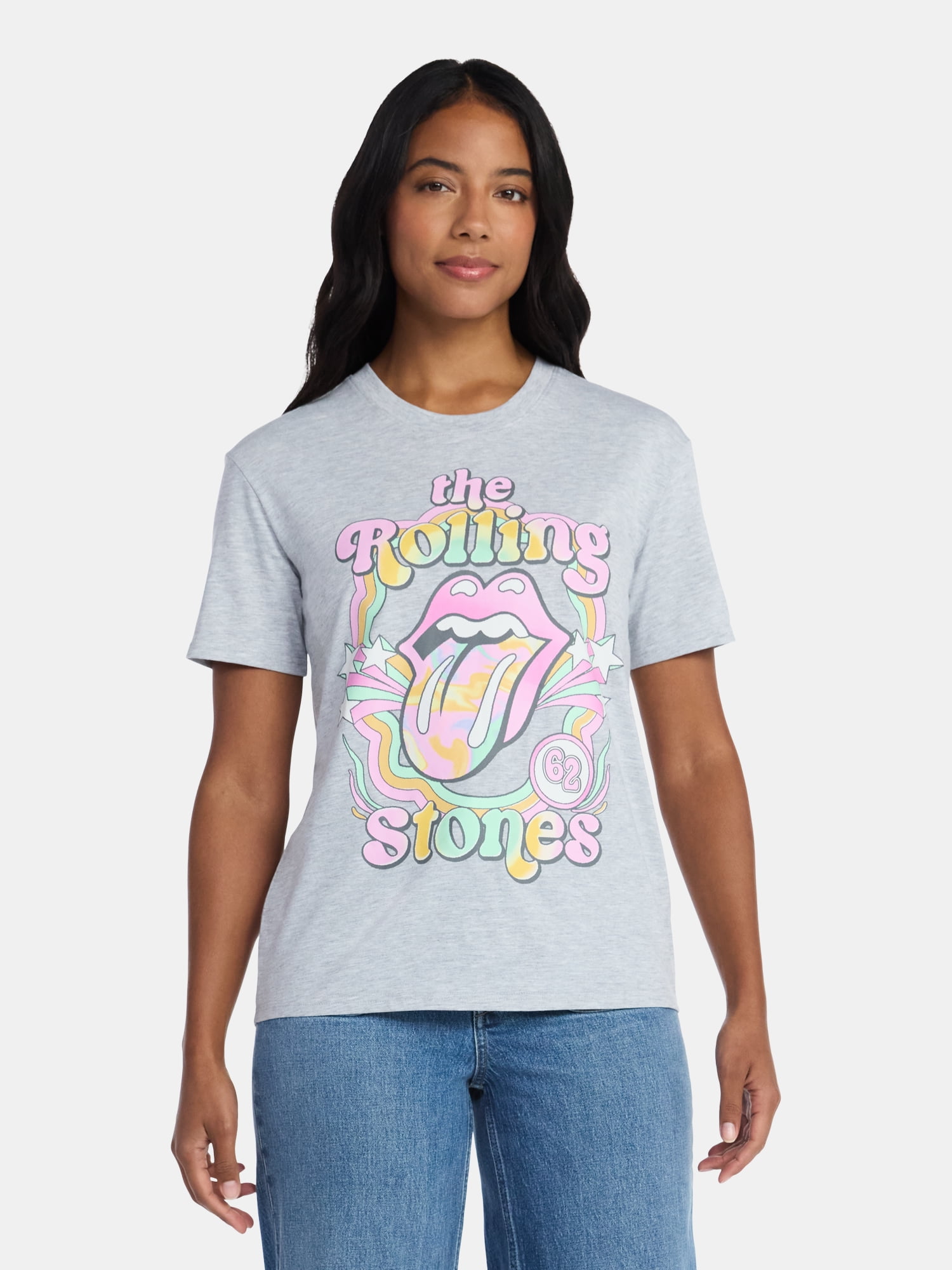 The Rolling Stones Women's Graphic Tee with Short Sleeves, Sizes XXS ...
