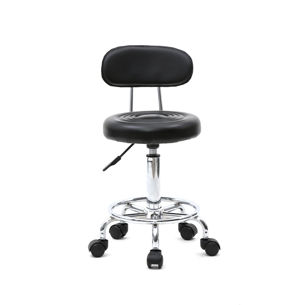 Rolling Stool with Back, Adjustable Stool Chair with Wheels and ...