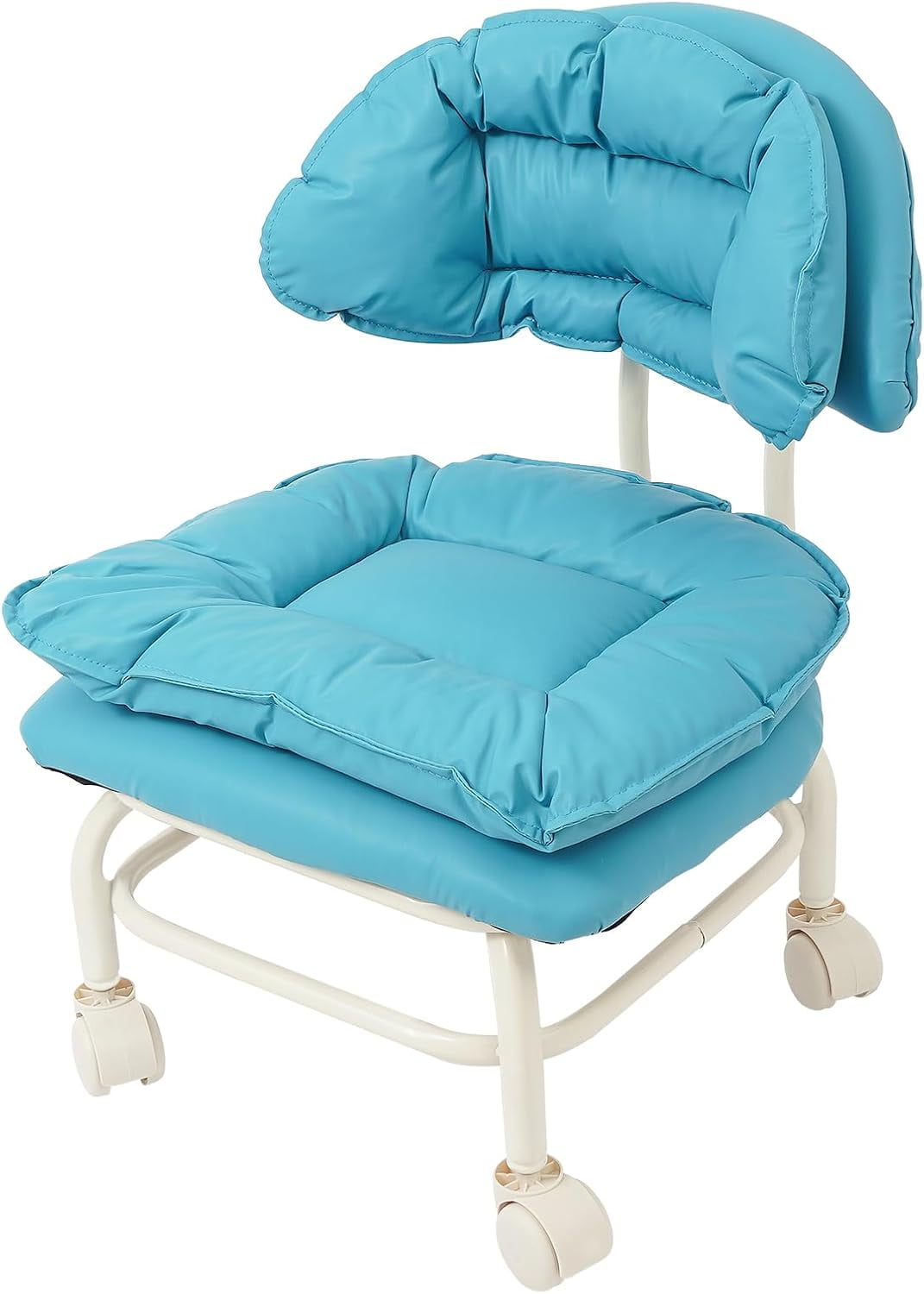 Rolling Stool with Back Rest, Heavy Duty Rolling Stools with Wheels ...