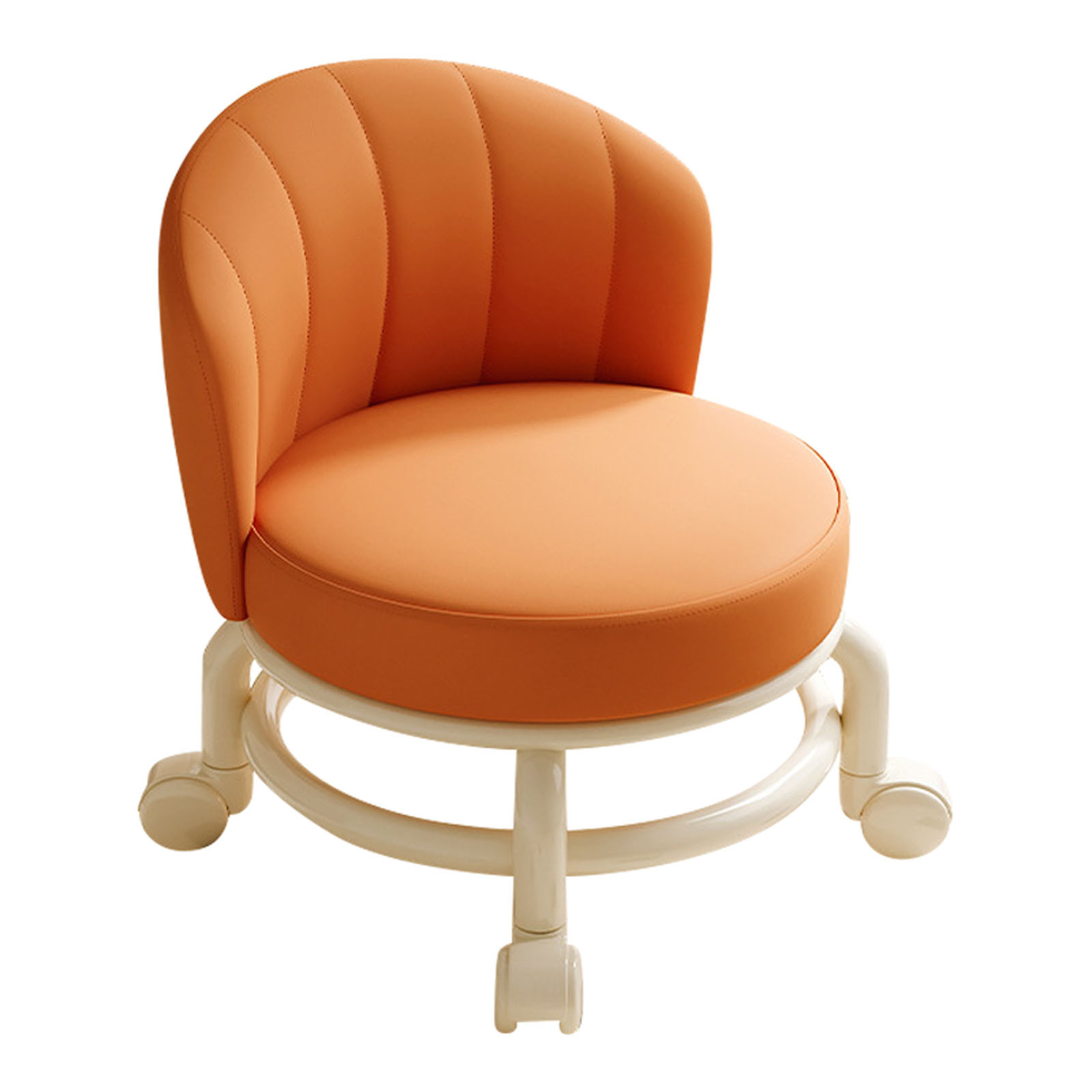 Rolling Stool with Backrest, Portable Mini Shoe Stools, Mobile Stool ...