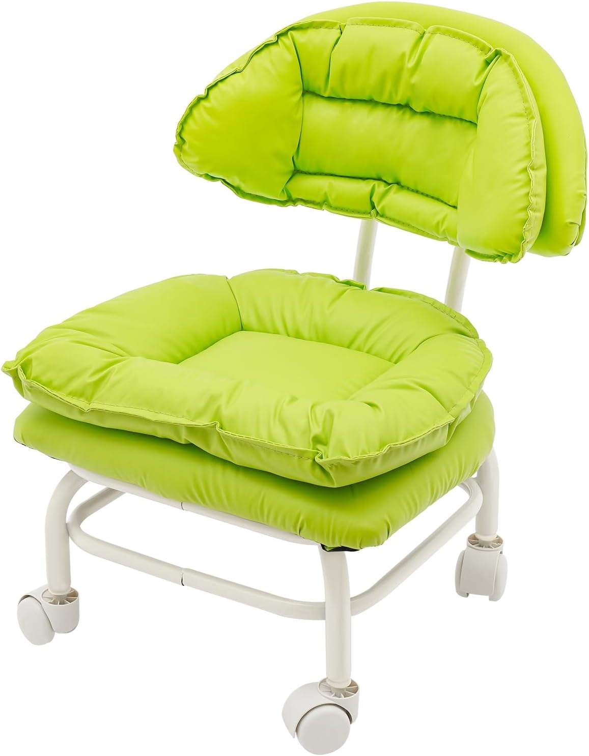 Rolling Stool with Backrest, Roller Chair Mobile Low Height Roller ...