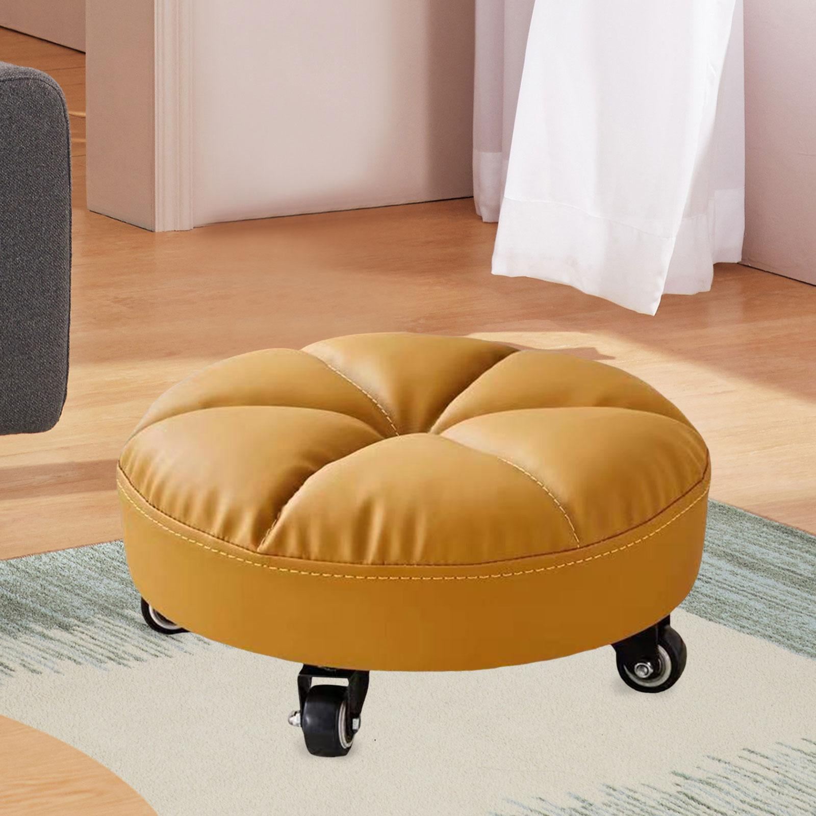 Rolling Stool Mini Stool 360 degree Rotating Furniture Gift with Wheels ...