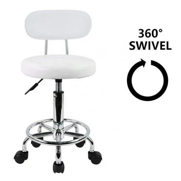 Ktaxon Office Salon Stool Chair with Backrest, Adjustable Hydraulic ...
