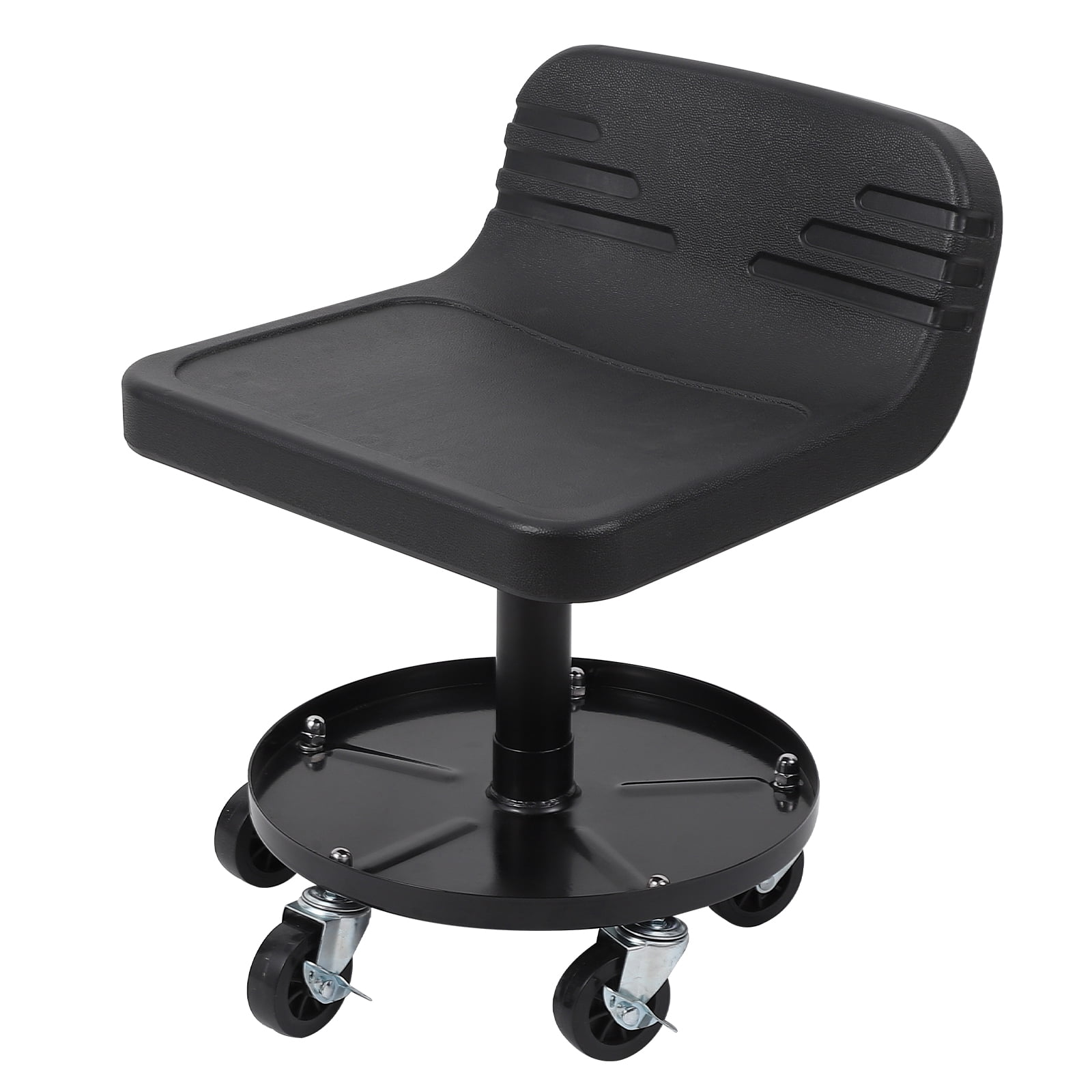 Rolling Stool with Wheels, Garage Stool Adjustable Telescoping Stool ...