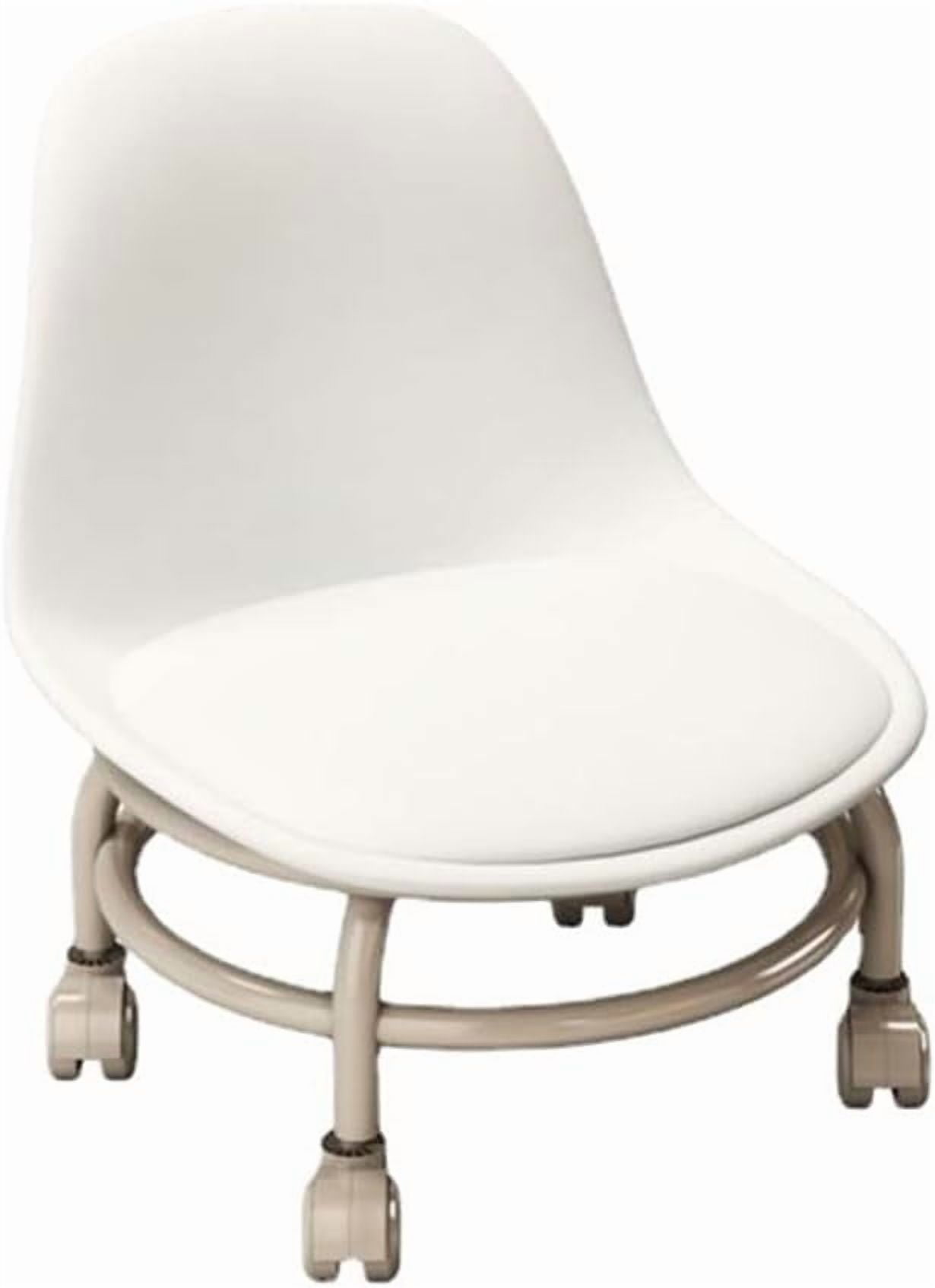 Rolling Stool with Backrest, Low Height Roller Stool, with Universal ...