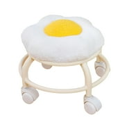 Modern Minimalist Low Small Plastic Round Stool, Orange - Walmart.com