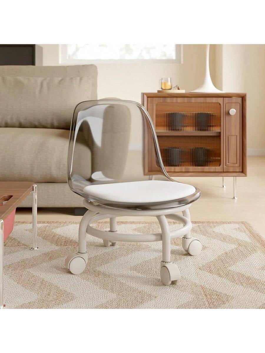 Rolling Stools With Wheels, Little Low Small Stools On Wheels, Swivel ...