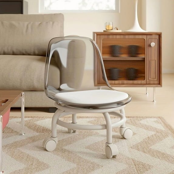 Rolling Stools With Wheels, Little Low Small Stools On Wheels, Swivel ...