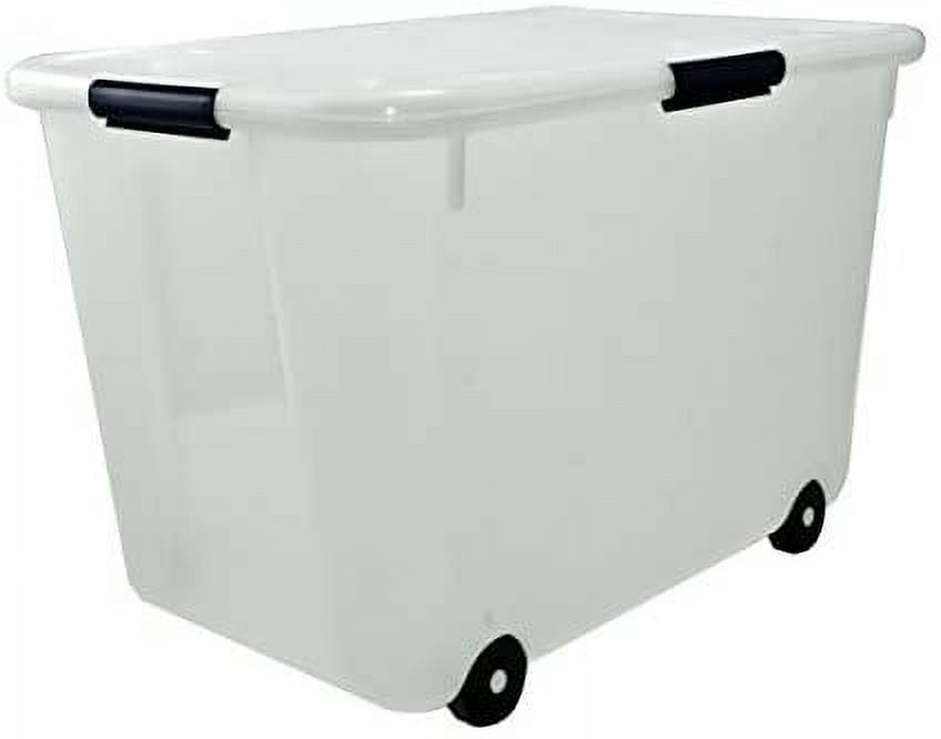Rolling Storage Box with Snap Lid, 15-Gallon Size, Clear (34009 ...