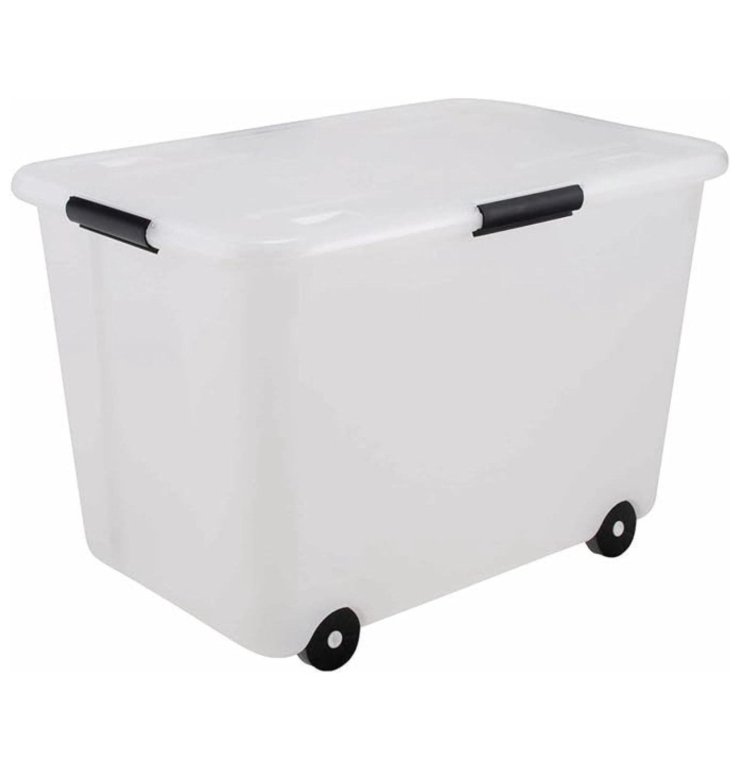 Rolling Storage Box with Wheels, Clear, 15-Gallon, 23.75 x 15.75 x 15. ...