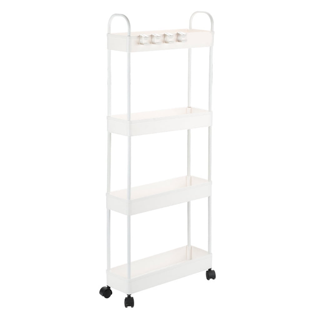 Rolling Storage Cart 3/4 Tier Mobile Shelving Unit Organizer Bathroom ...