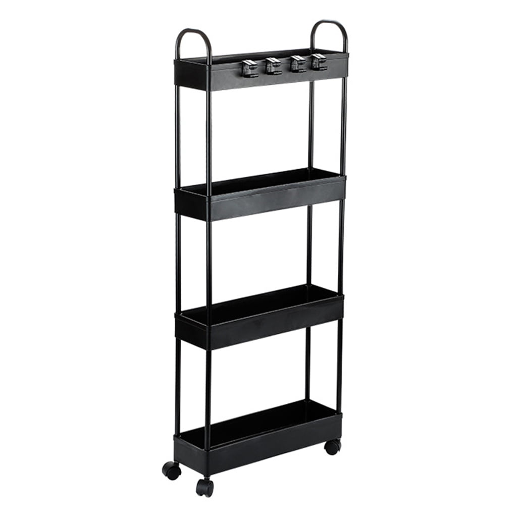 Rolling Storage Cart 3/4 Tier Mobile Shelving Unit Organizer Bathroom ...