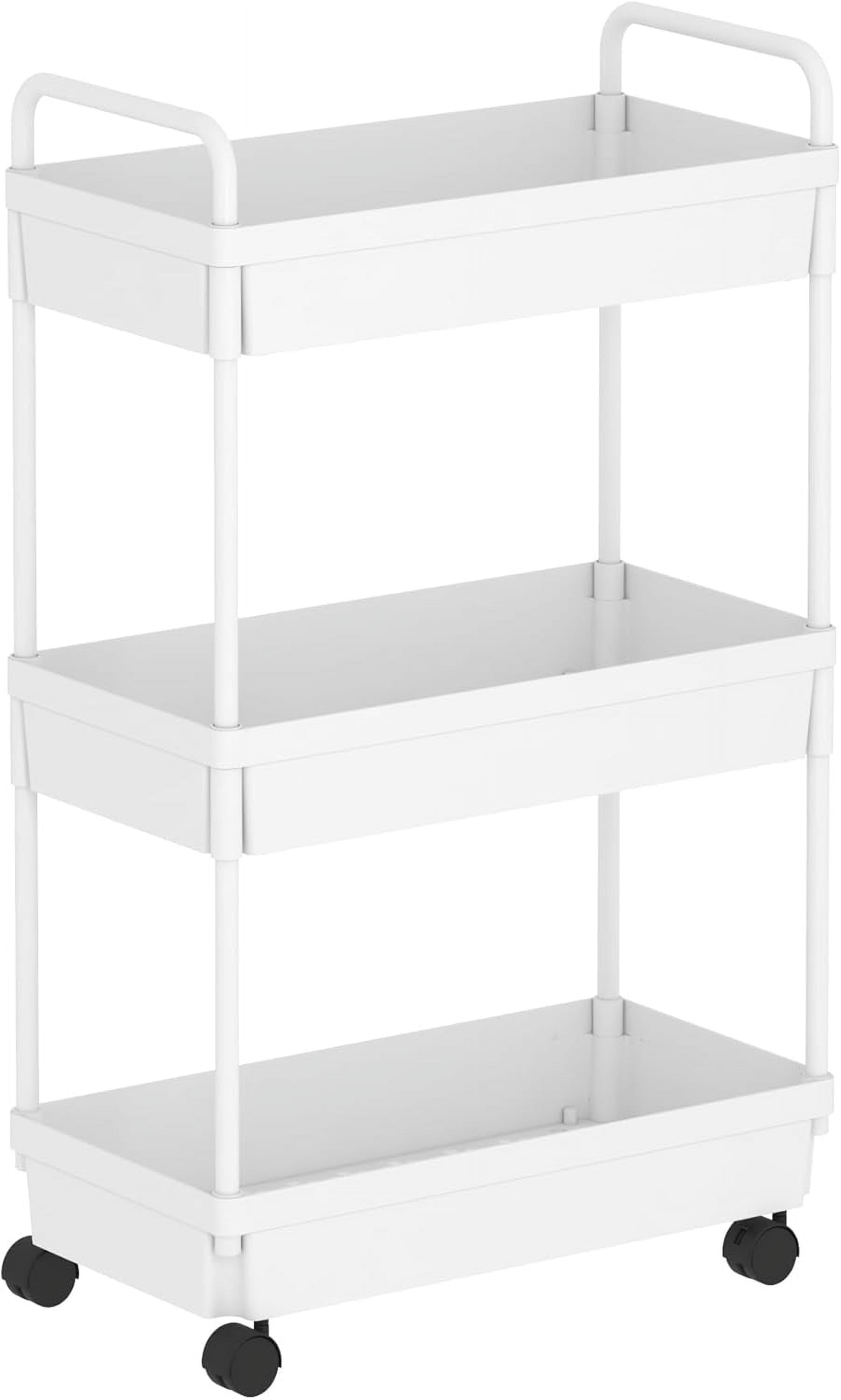 Rolling Storage Cart 3 Tier Organizer Mobile Shelving Unit Storage ...