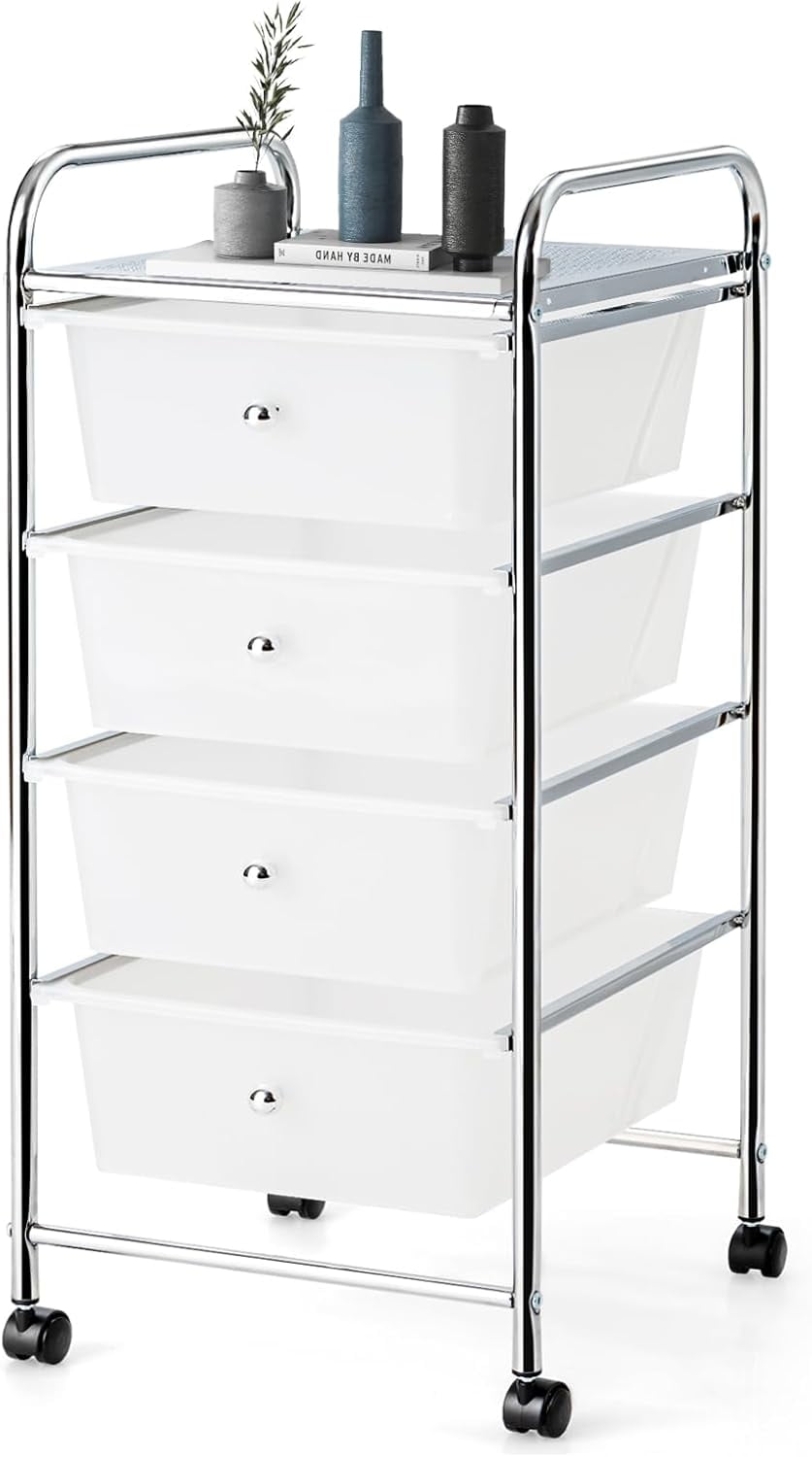 Rolling Storage Cart with 4 Drawers, Crafts, Arts, Hobbies and School ...