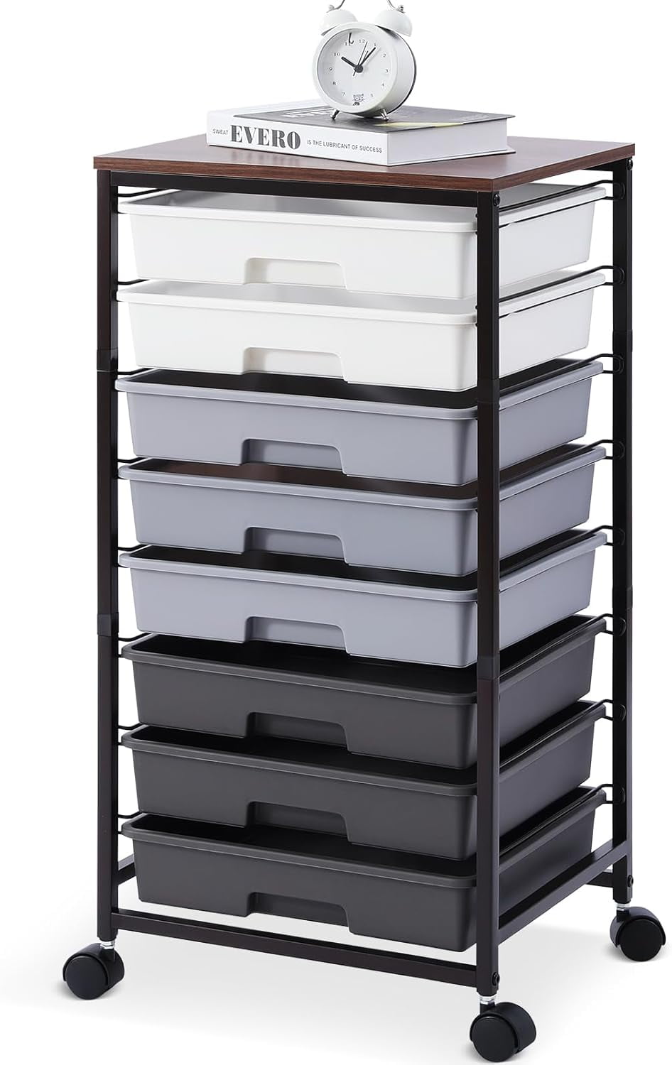 Rolling Storage Cart with Drawers,Utility Cart With 8 Drawers and ...