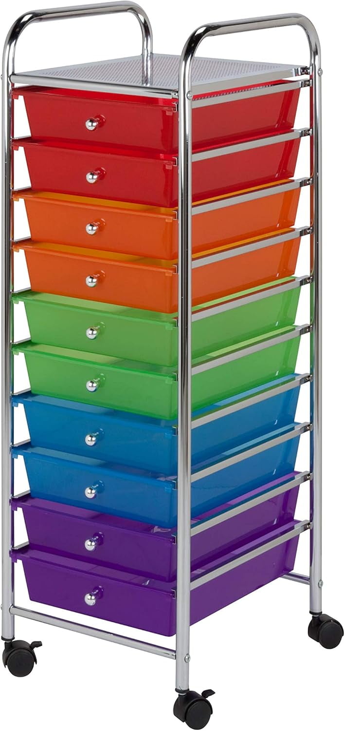 Rolling Storage Cart and Organizer with 12 Plastic Drawers - Walmart.com