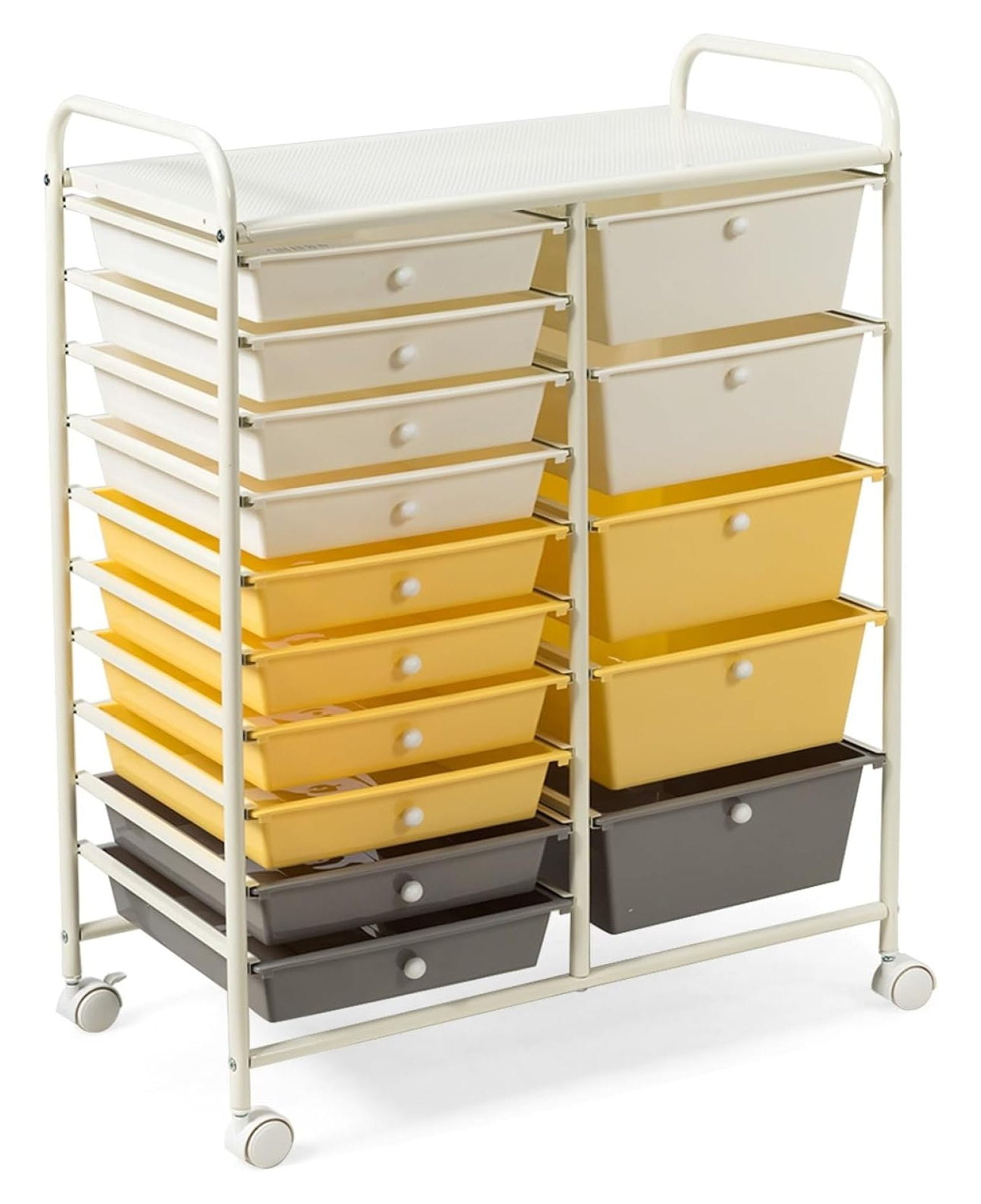 Rolling Storage Cart w/ 15 Drawers, Multipurpose Craft Storage Cart w ...