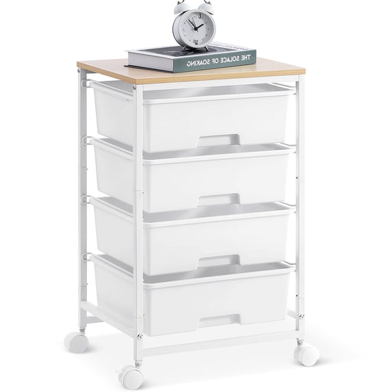 Rolling Storage Cart with 4 Drawers, KK KINGRACK Drawer Cart with ...