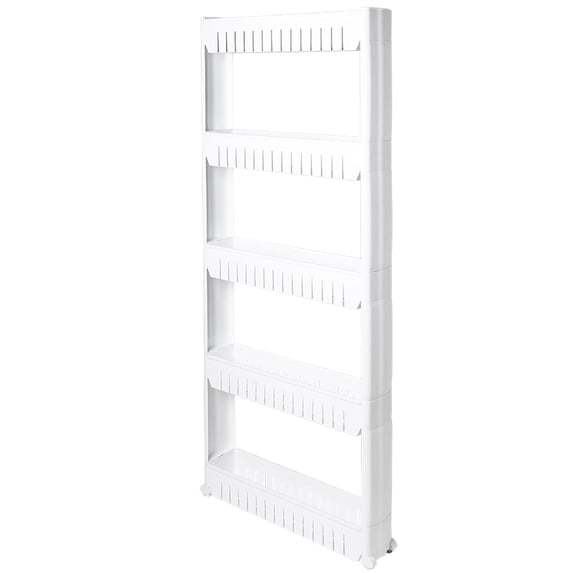 Lakeside Slim Utility Kitchen Storage Cart with Wheels, 5 Tier ...