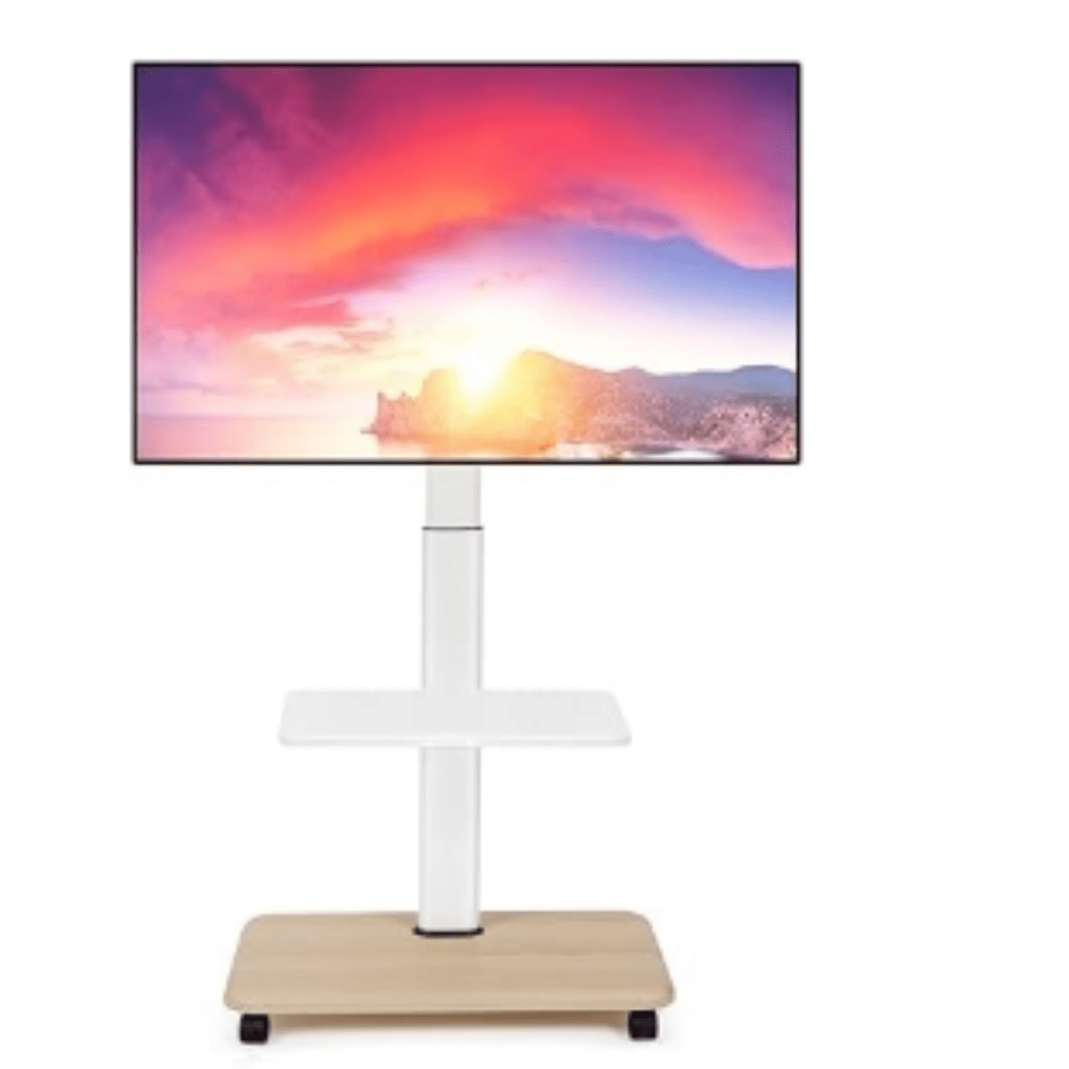 Rolling TV Cart for 32-70 Inch Flat/Curved LED/LCD/OLED TVs - Height ...