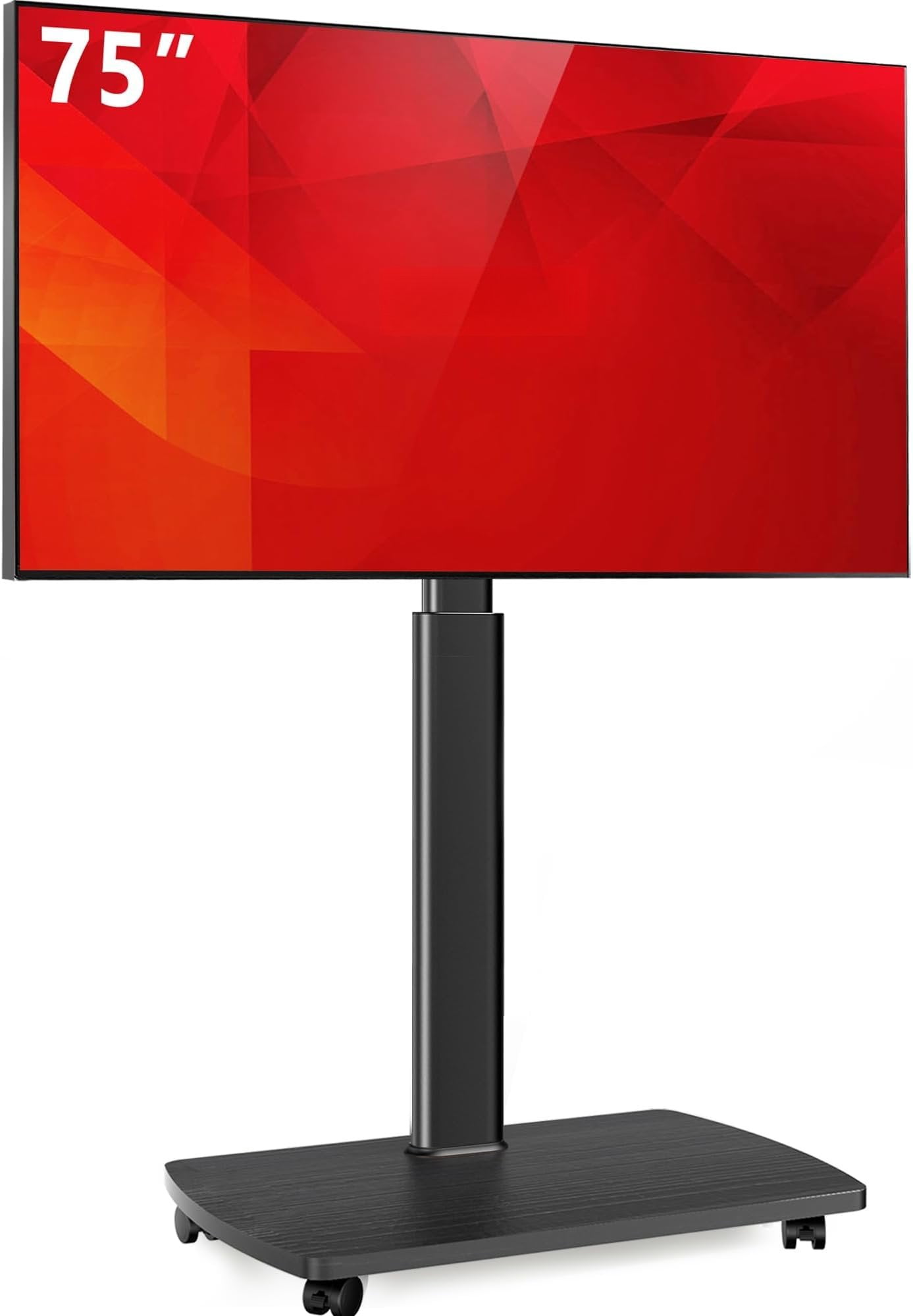 Rolling TV Stand for 43 50 55 60 65 70 75 Inch TVs, Portable Mobile TV ...