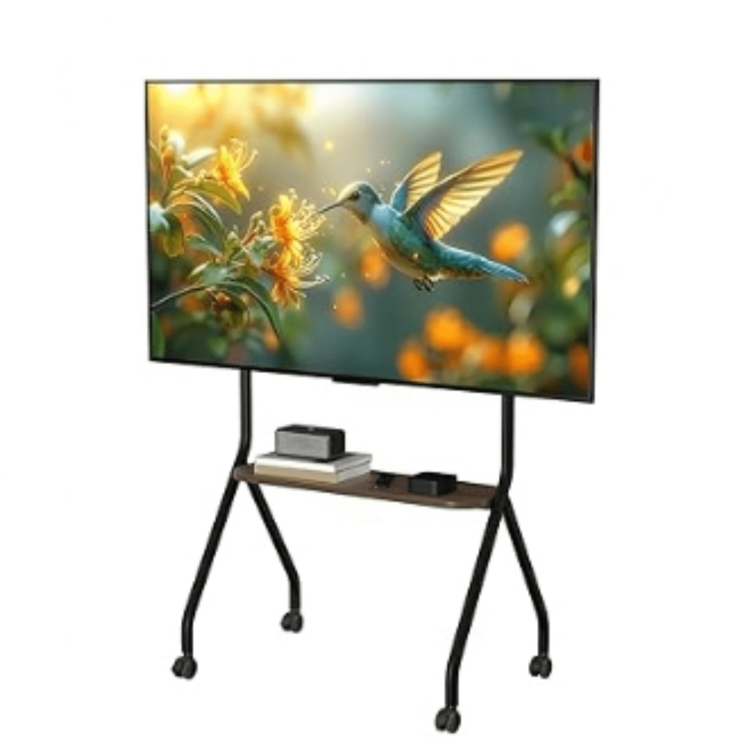 Rolling TV Stand for 49-75 Inch LCD LED OLED Flat/Curved Panel Screen ...