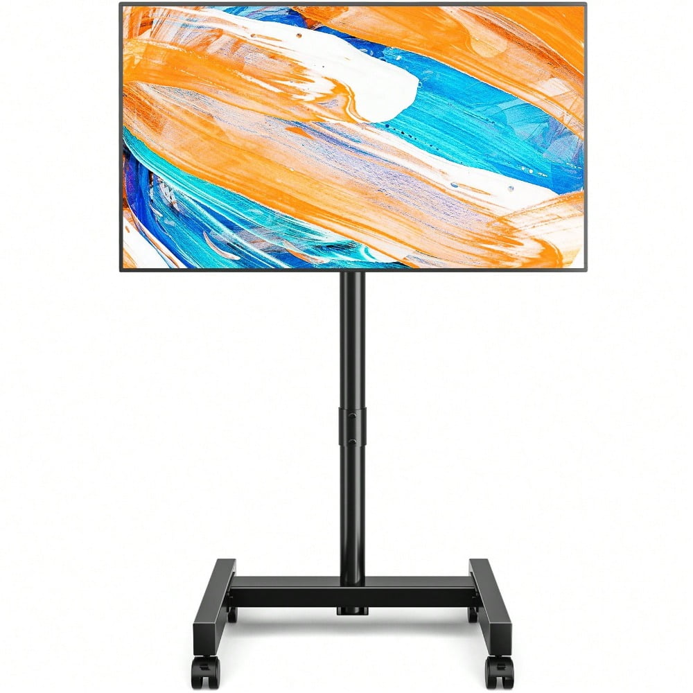 Rolling TV Stand, Mobile TV Cart For 13-50 Inch Flat Curved TV With ...