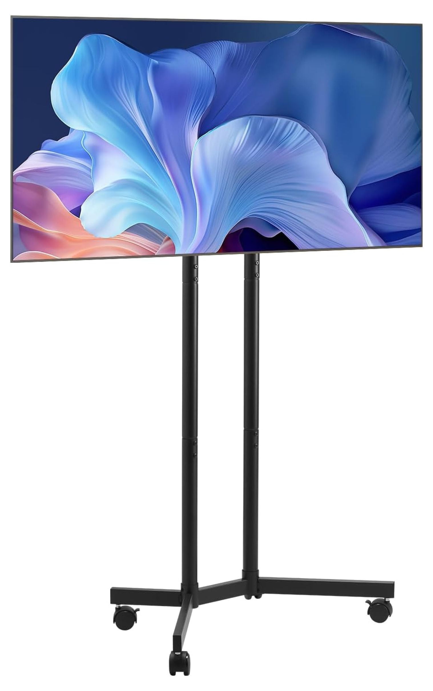 Rolling TV Stand, Mobile TV Cart for 32-65 Inch Screens, Height ...