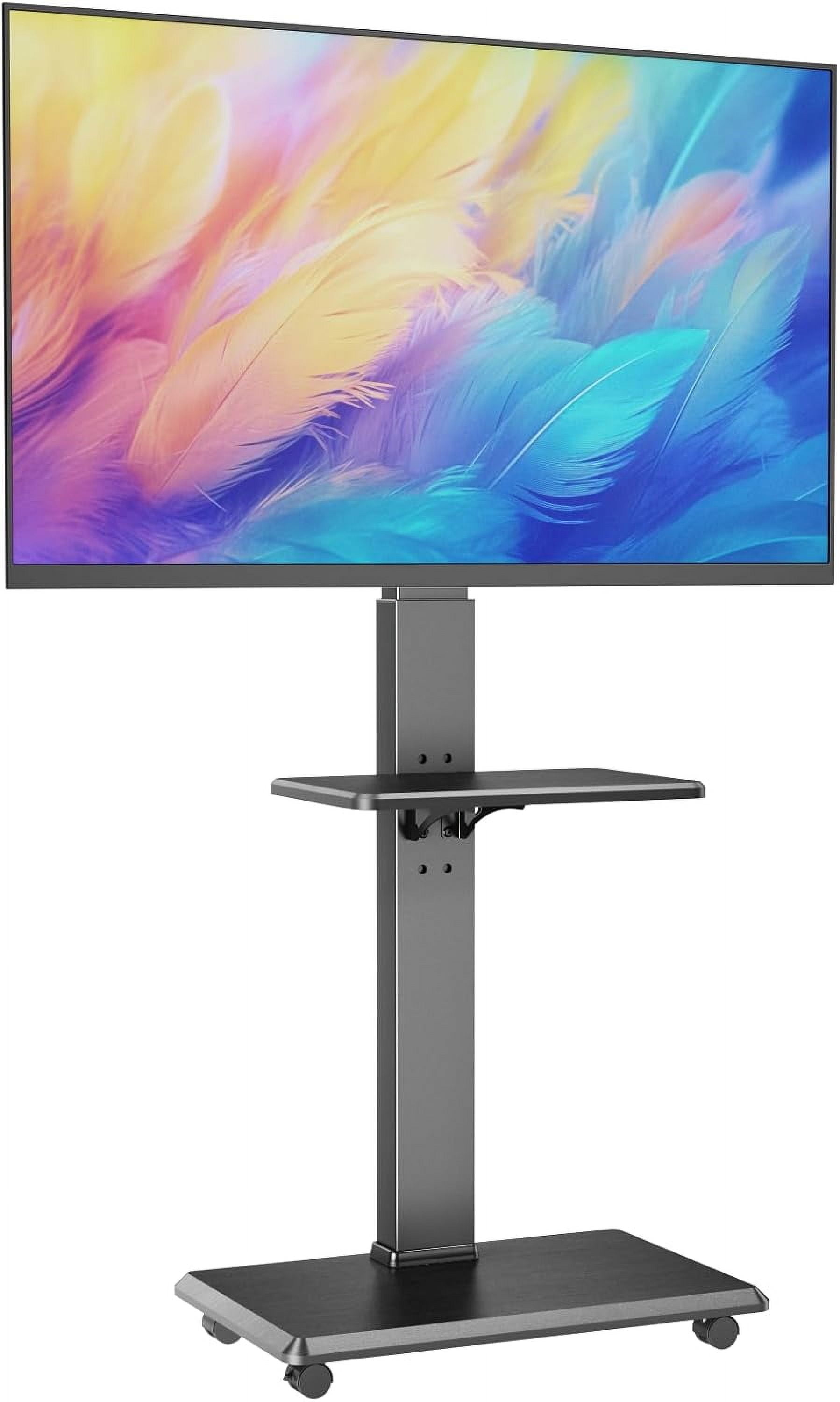 Rolling TV Stand, Mobile TV Cart for 32-75 Inch TVs up to 110 lbs, 18 ...