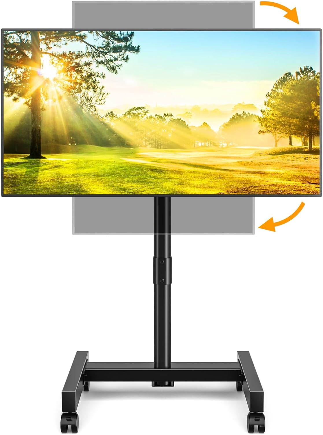 Rolling TV Stand, Mobile TV Cart for 13-50 Inch Flat Curved TV with ...