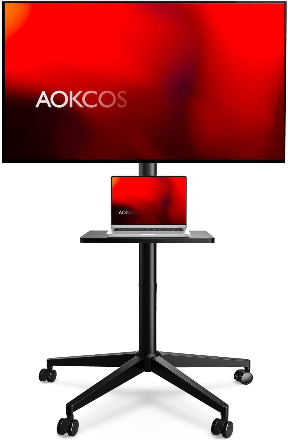 Rolling TV Stand - Tall Mobile TV Stand for 32-65 Inch LCD LED OLED ...