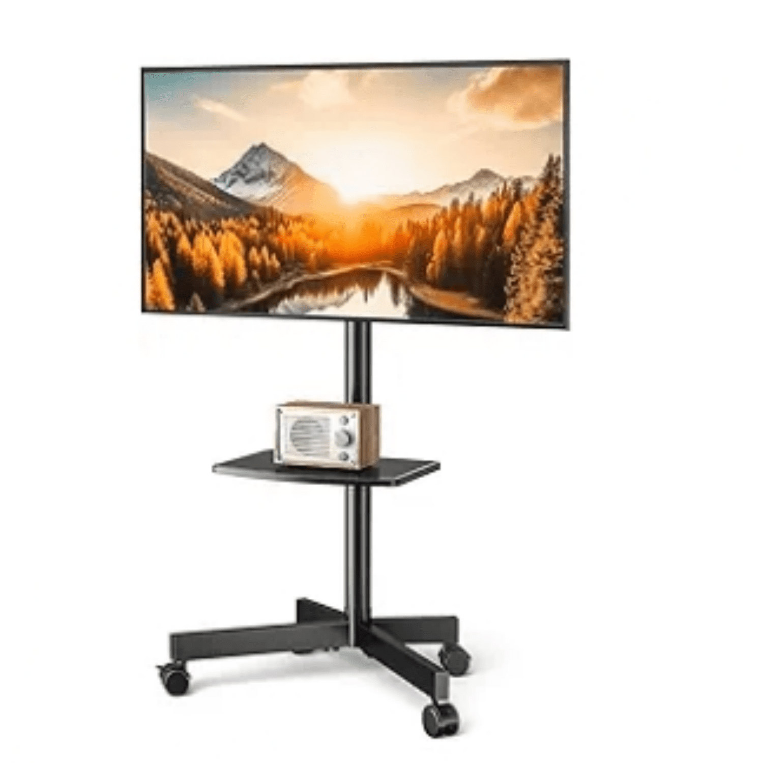 Rolling TV Stand with Wheels for 23-65 LCD LED Flat/Curved Screen TVs ...