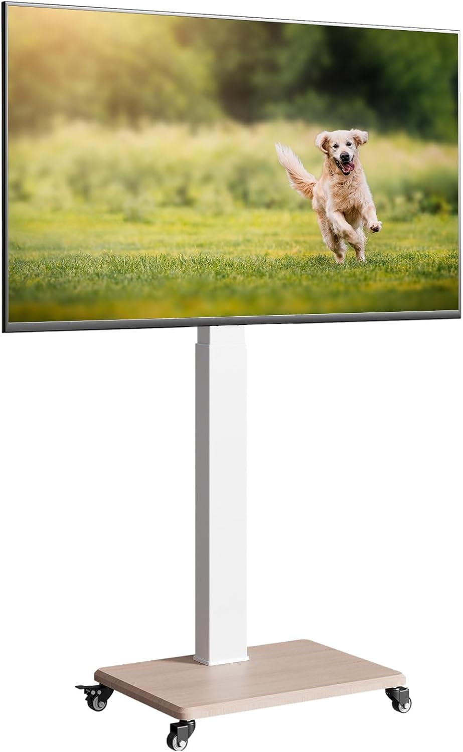 Rolling TV Stand with Wheels for 32-75 Inch TVs, Swivel Portable TV ...