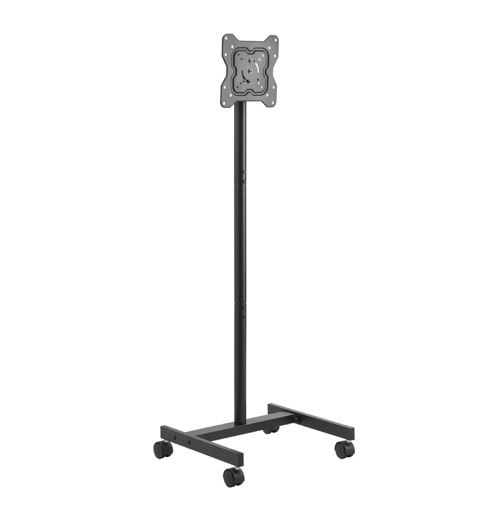 Rolling TV Stand with Wheels 17-55 Inch, Mobile TV Cart Portable Floor ...