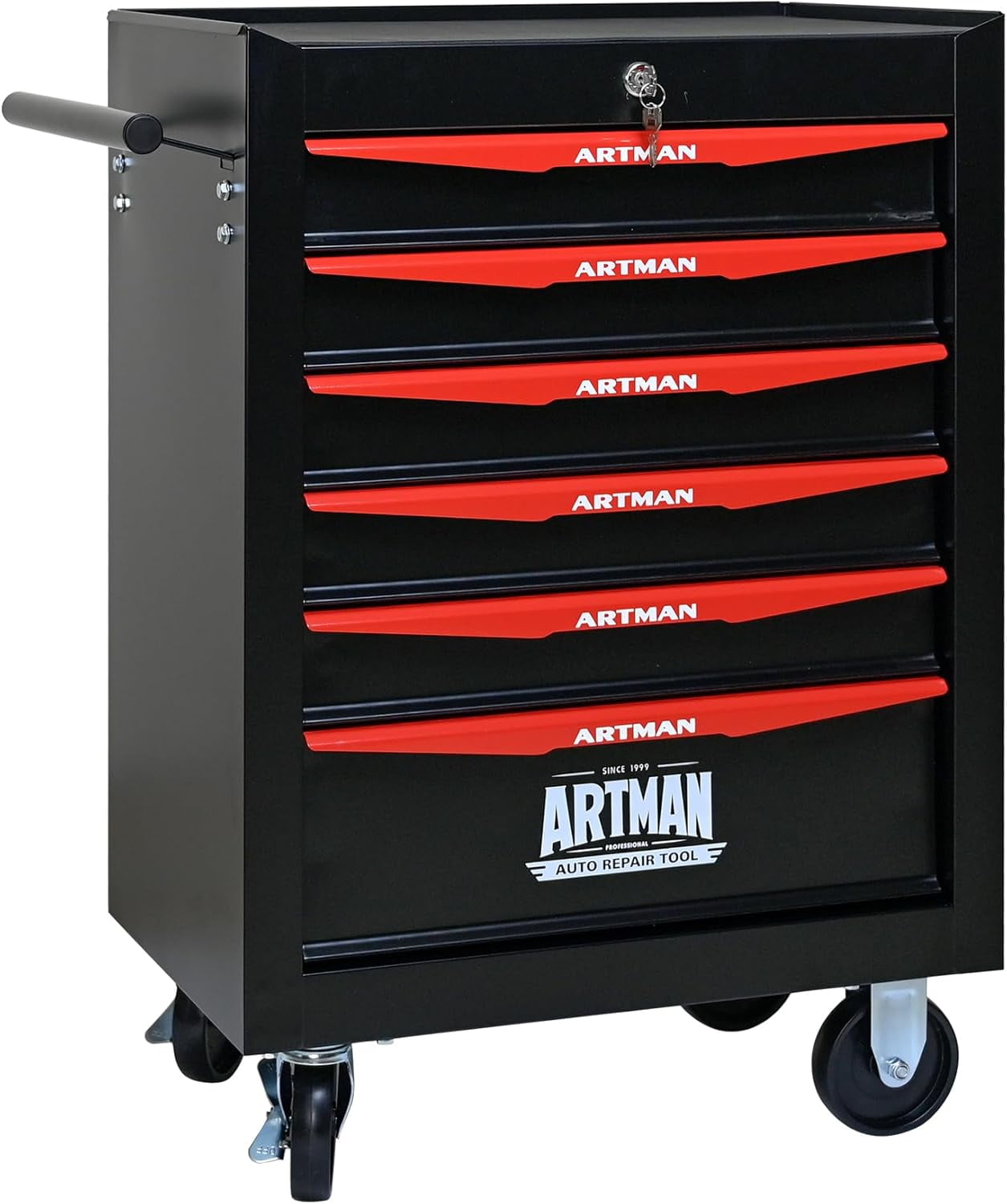 Rolling Tool Box with Wheels, Mechanics Tool Chest with 6 Drawers, Tool ...