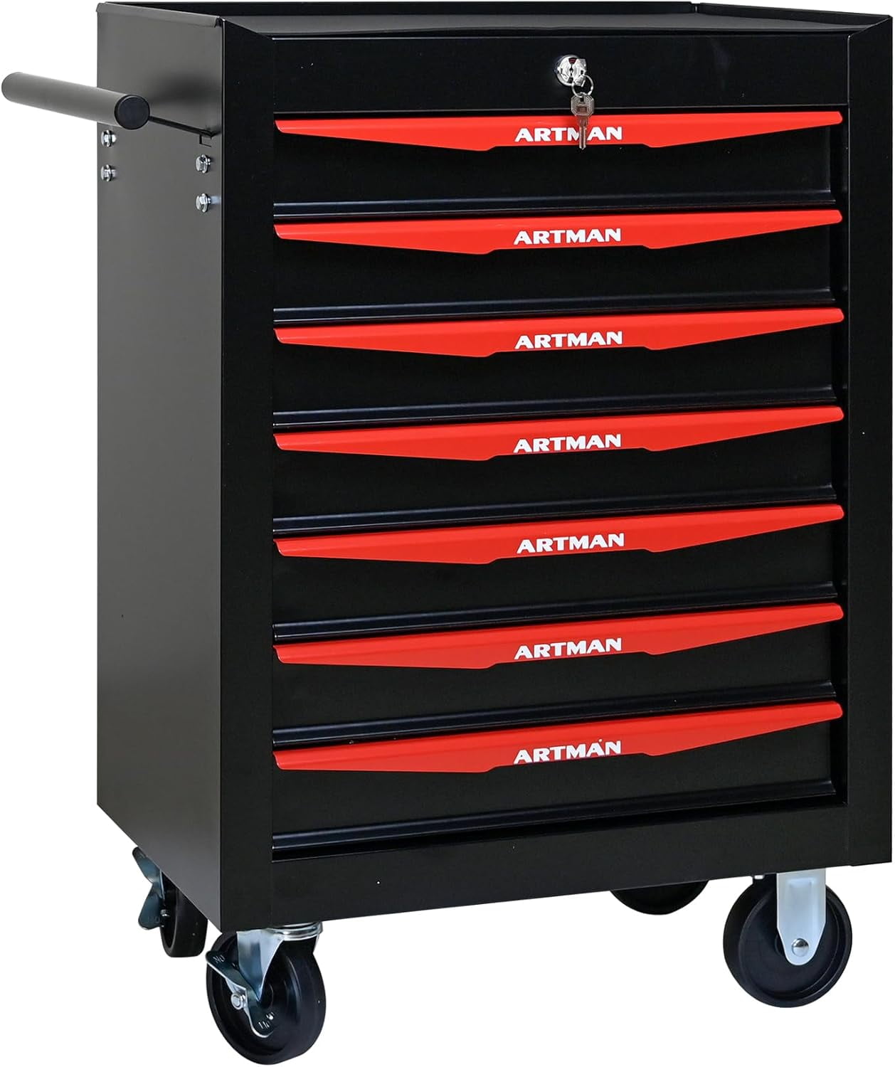 Rolling Tool Box with Wheels, Mechanics Tool Chest with 7 Drawers, Tool Box Organizer with 7 ...